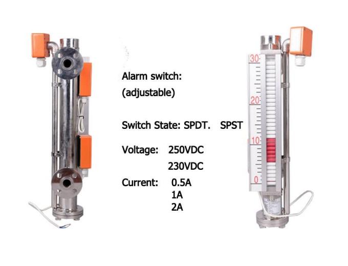 High Temperature Boiler Magnetic Level Gauge With Level Switch