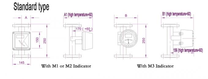 Smart Digital Metal Tube Rotameter Float Types For Measure Flow Of Gas