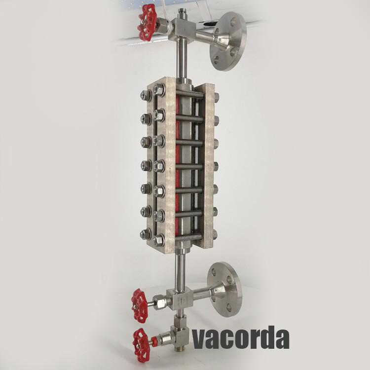 450C Bicolor 2000mm Glass Level Gauge Steam Boiler Water Level Sight Glass