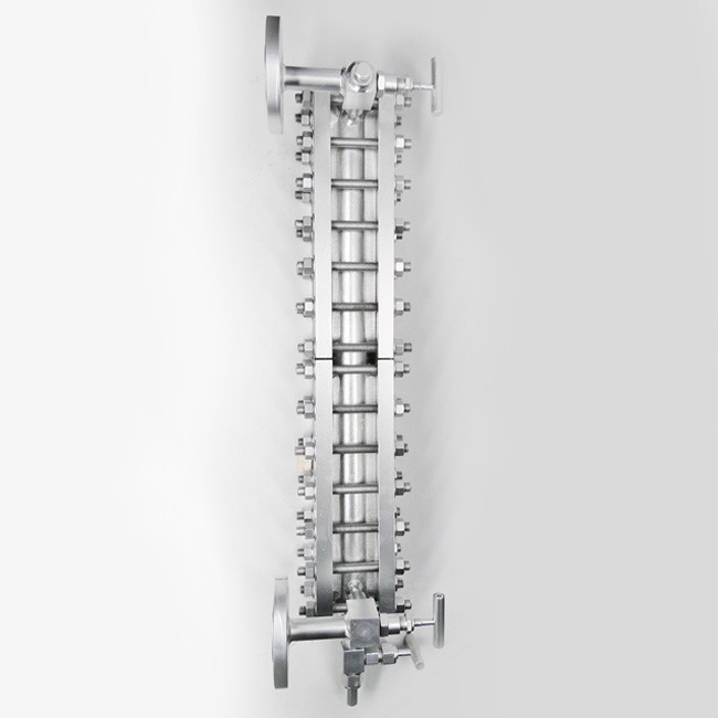 450C Bicolor 2000mm Glass Level Gauge Steam Boiler Water Level Sight Glass
