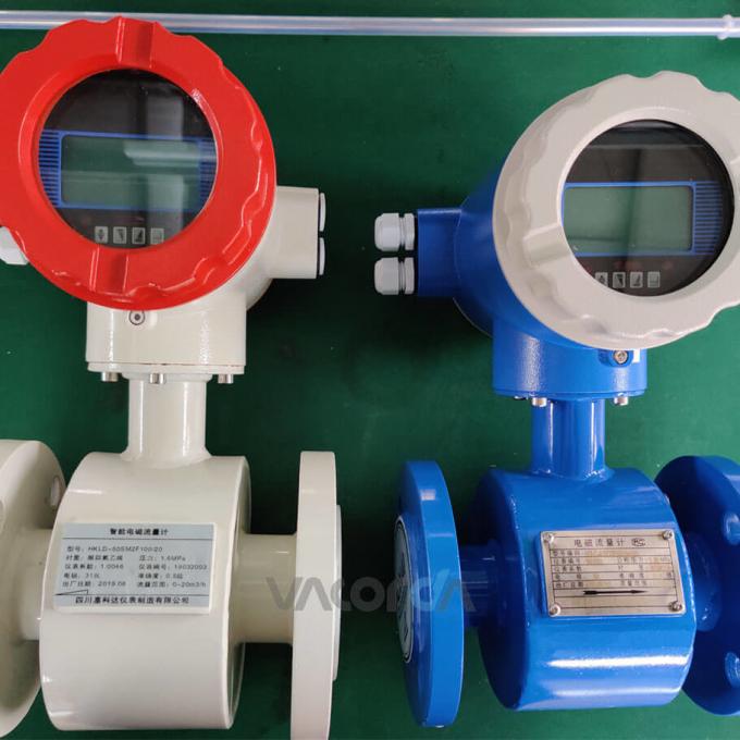 ISO 4-20mA Electromagnetic Water Flow Meter With Flange Connection