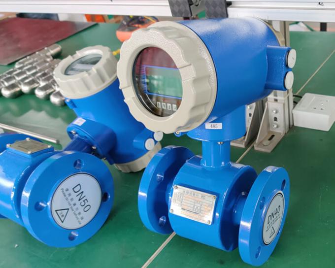 IP65 Waterproof Electromagnetic Flow Meter Stainless Steel Chamber